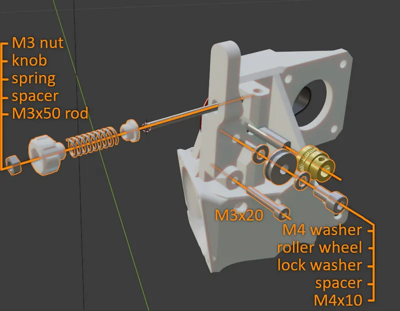 LIRECTor for Ender 3 - direct drive printhead by RH3D | Download free ...