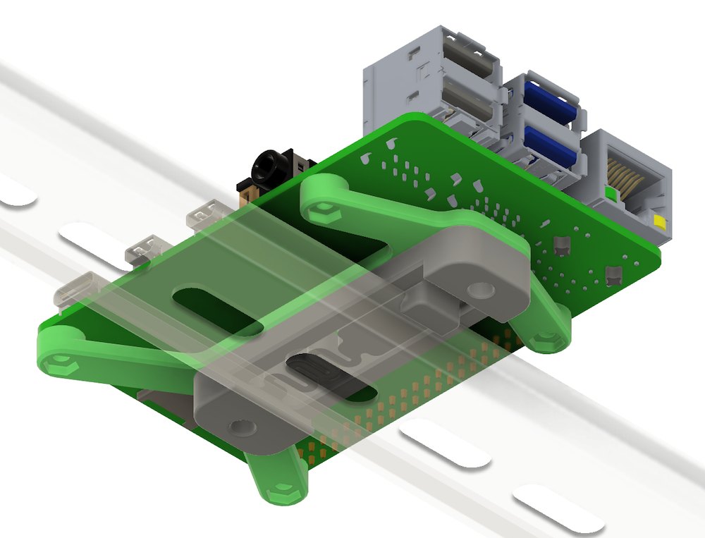 Raspberry Pi Mount For Din Rail Bracket And Fan Mount By Mmuellerphoto Download Free Stl Model 