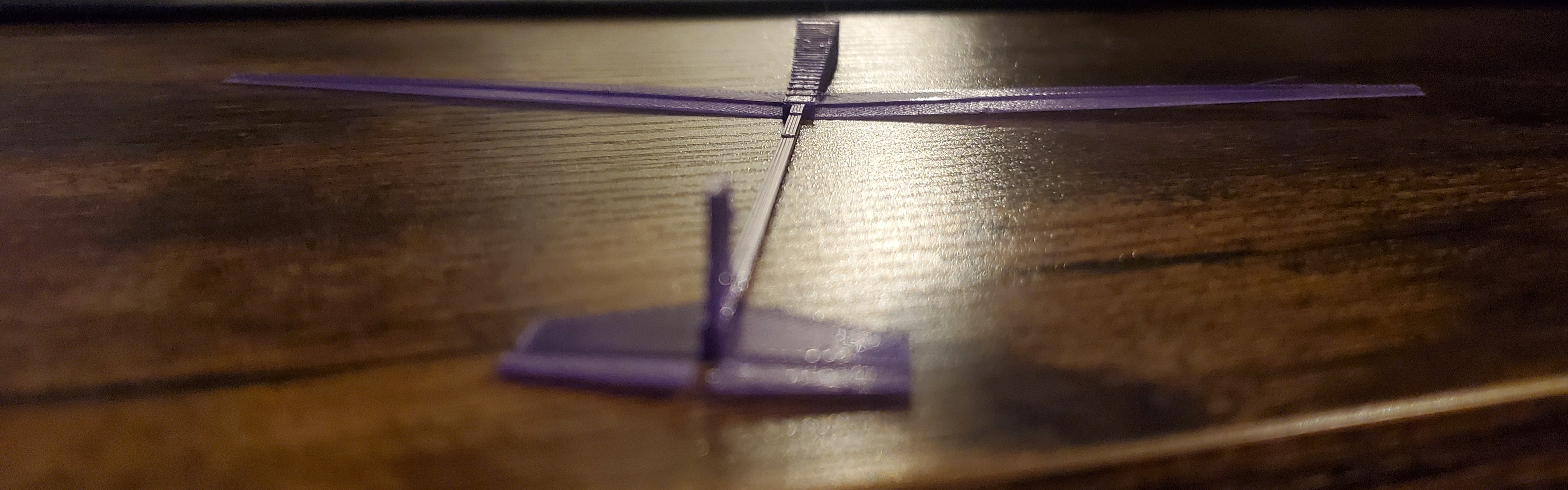 Stable glider V7a + Notch for rubber band launch (35m+ range) (input ...