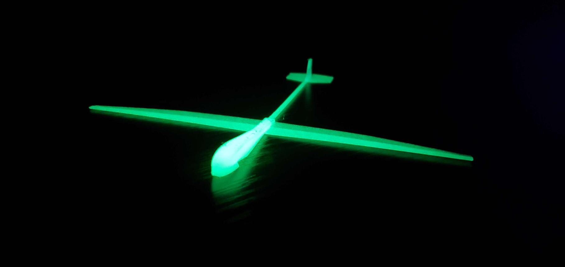 Stable glider V7a + Notch for rubber band launch (35m+ range) (input ...