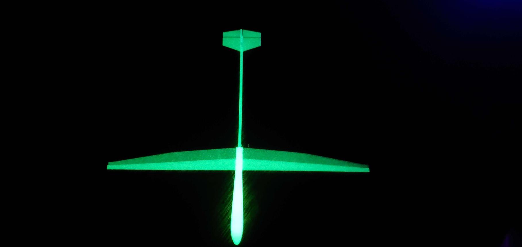 Stable glider V7a + Notch for rubber band launch (35m+ range) (input ...