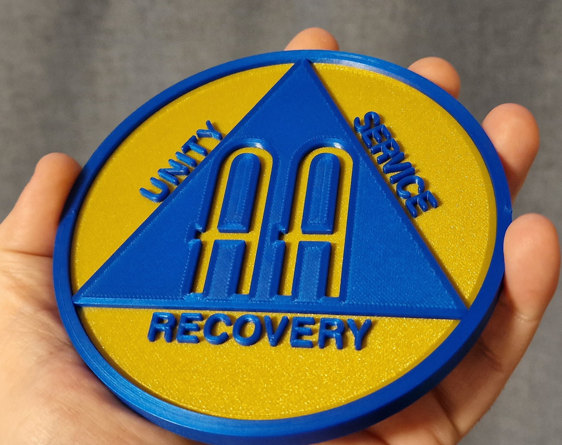 Alcoholics Anonymous - dual sided coin by Graloth | Download free STL model | Printables.com