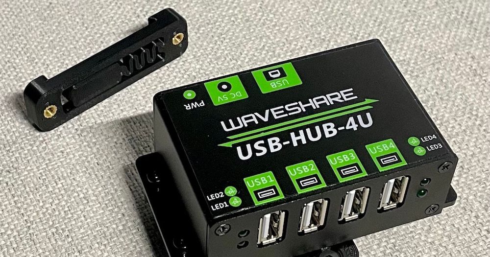 Waveshare USB-HUB-4U Mount for DIN Rail Bracket by mmuellerphoto ...