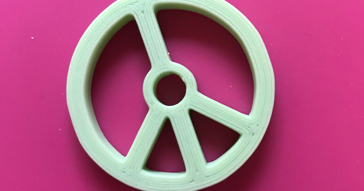 Peace Sign 45 rpm Record Adapter by Lacemaker | Download free STL model ...