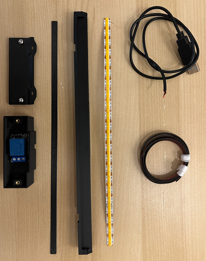 light up the BambuLab P1P (USB 5V COB LED, Relais, JST GH 1.25, Bambu ...