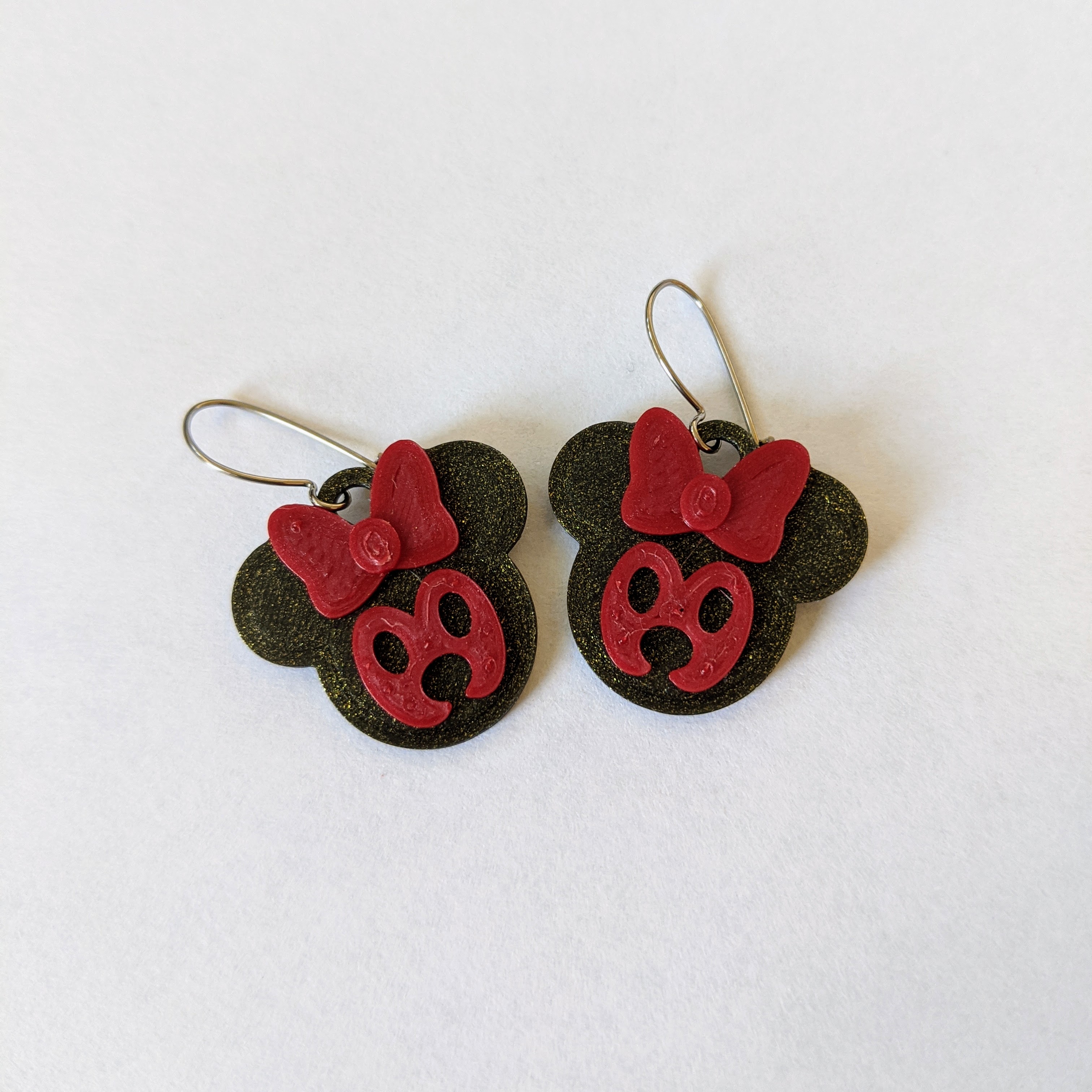 Minnie Mouse Earrings by phi.gl | Download free STL model | Printables.com
