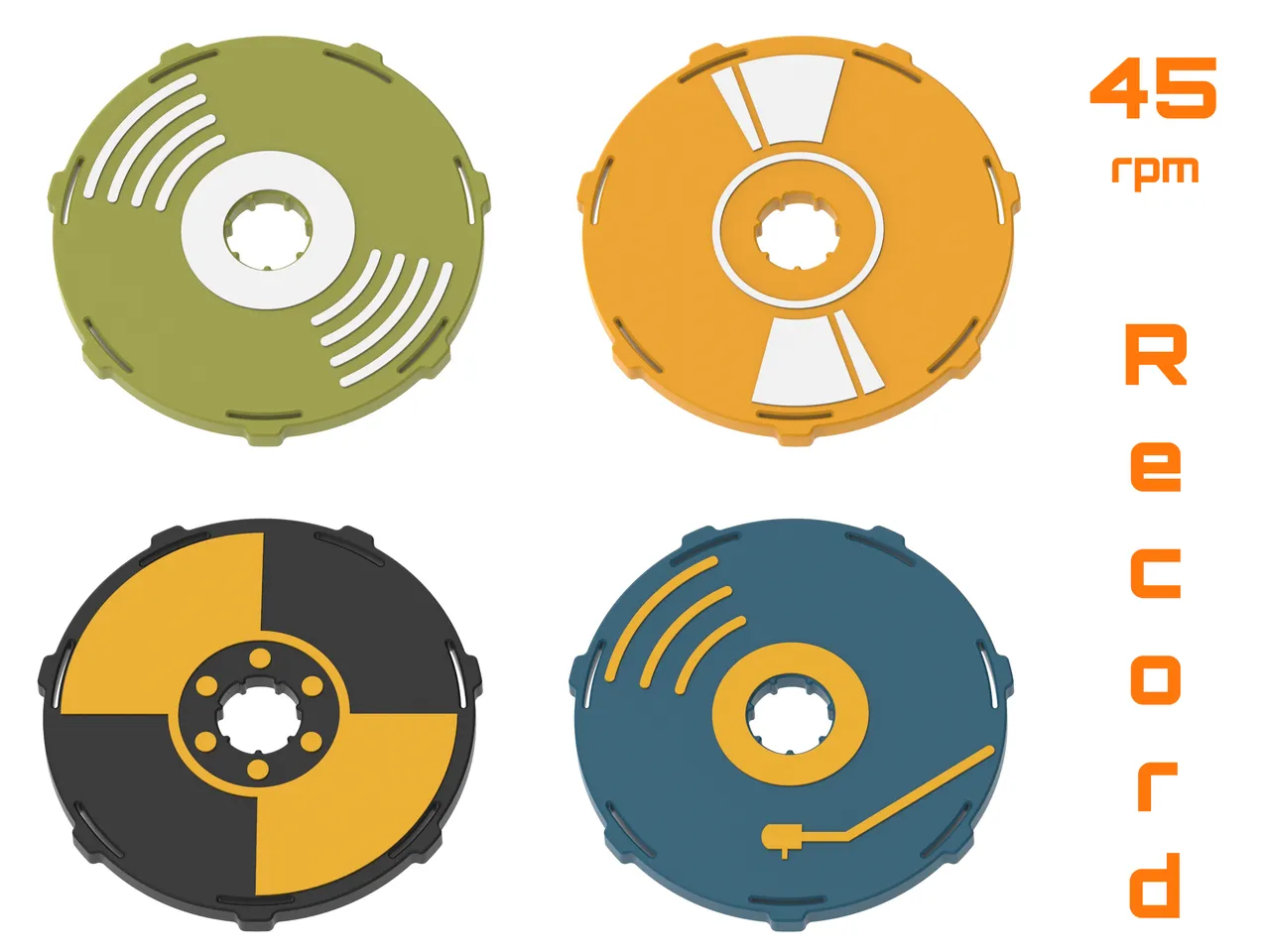 45 Record Adapter | Record by AMT | Download free STL model ...