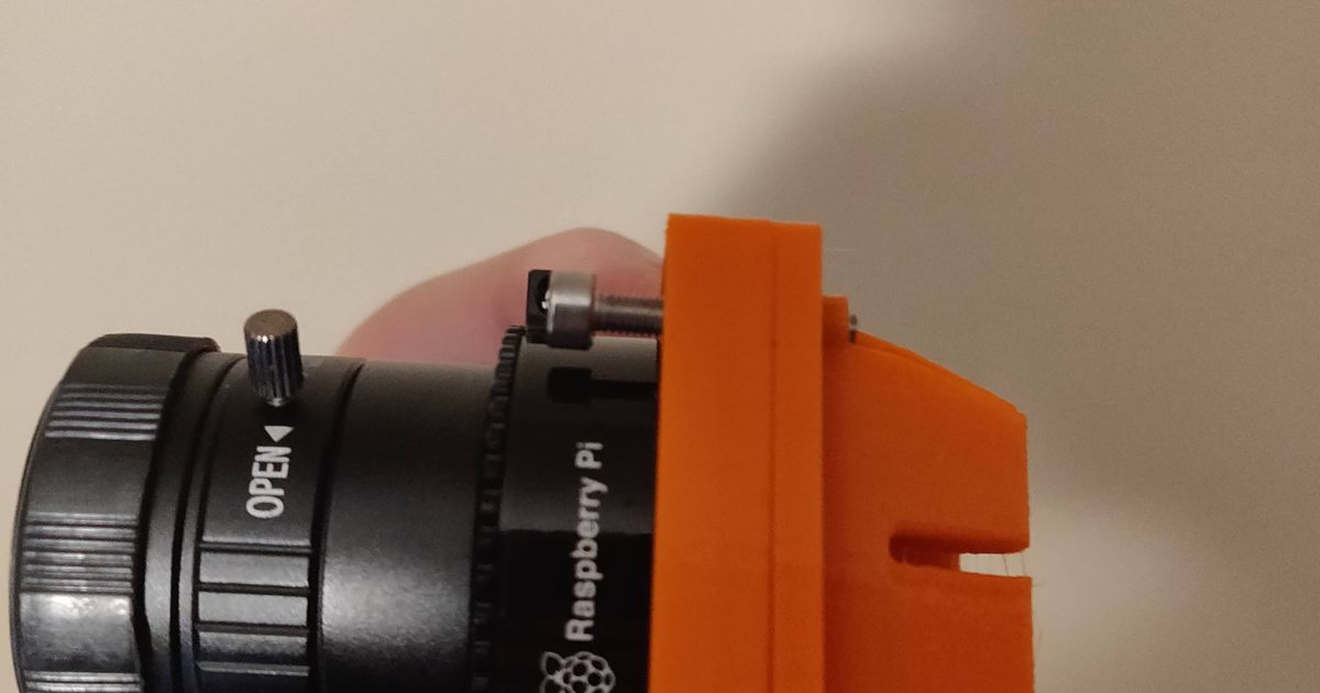 Raspberry Pi Hi Quality Camera Case Adapter by Sam | Download free STL ...