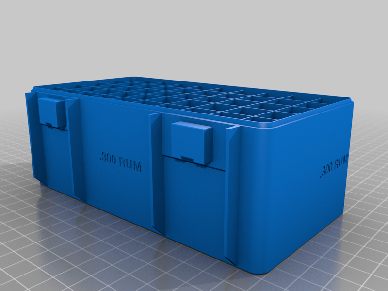 .300 RUM, Double Latch Modular Ammo Box by brass_ring | Printables Store