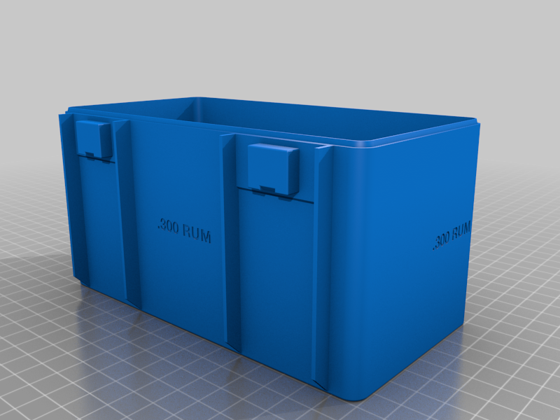 .300 RUM, Double Latch Modular Ammo Box by brass_ring | Printables Store