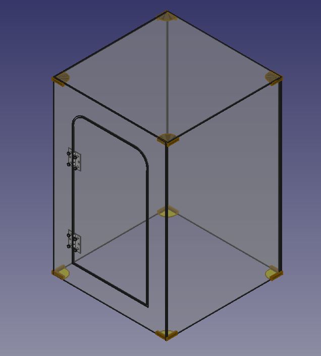 3D printer enclosure corner piece for 1/8 inch acrylic sheets by ...
