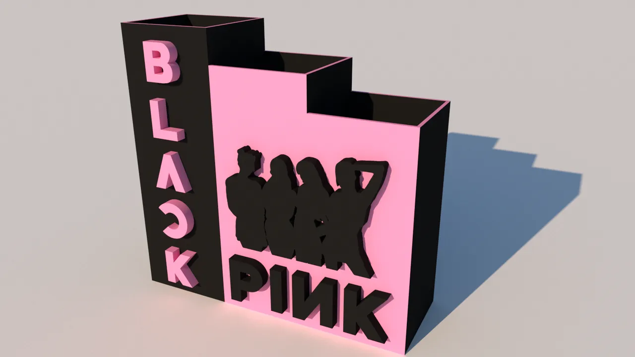 Pot à crayon Black Pink - K-Pop by Fifth Column | Download free STL ...