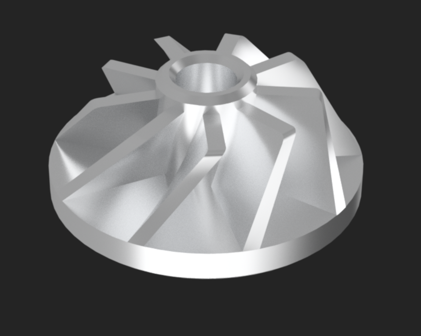 45 RPM Adapter - Turbocharger Compressor Wheel by Modular Mushrooms ...