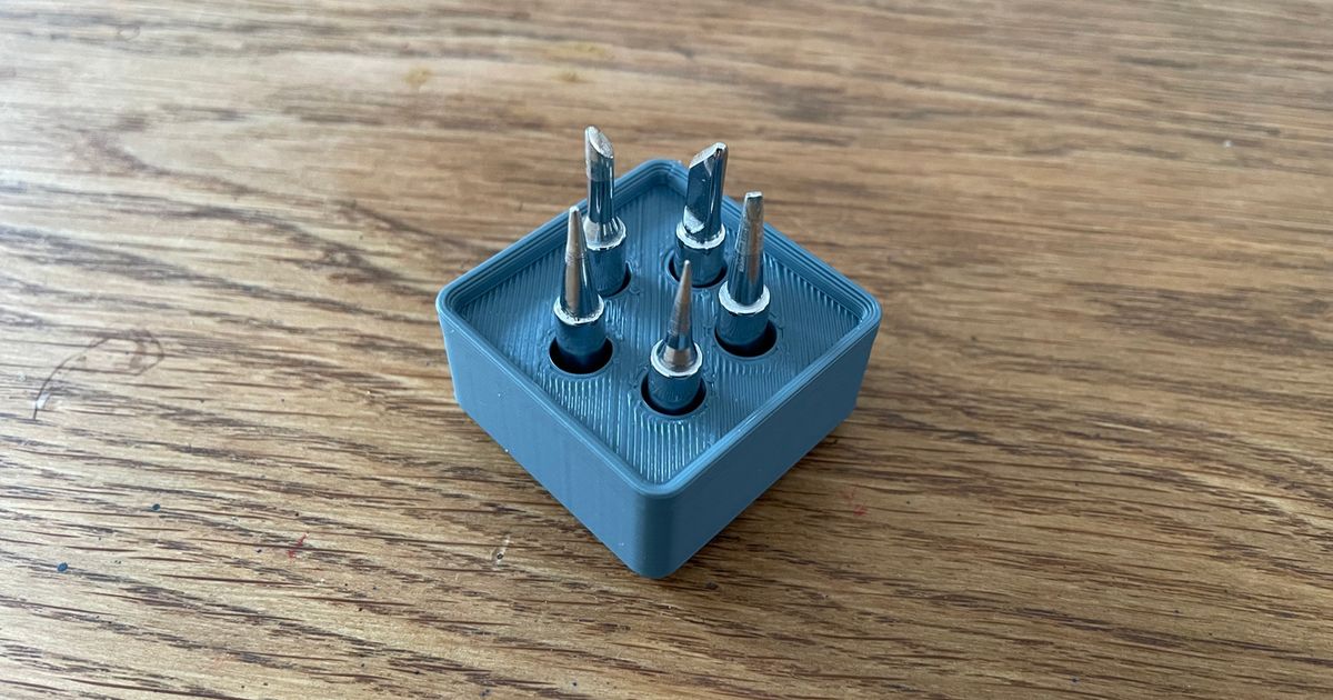 gridfinity soldering iron tip holder by ottomatic | Download free STL ...