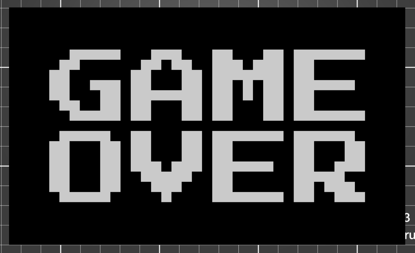 Retro GAME OVER sign by Gordo | Download free STL model | Printables.com