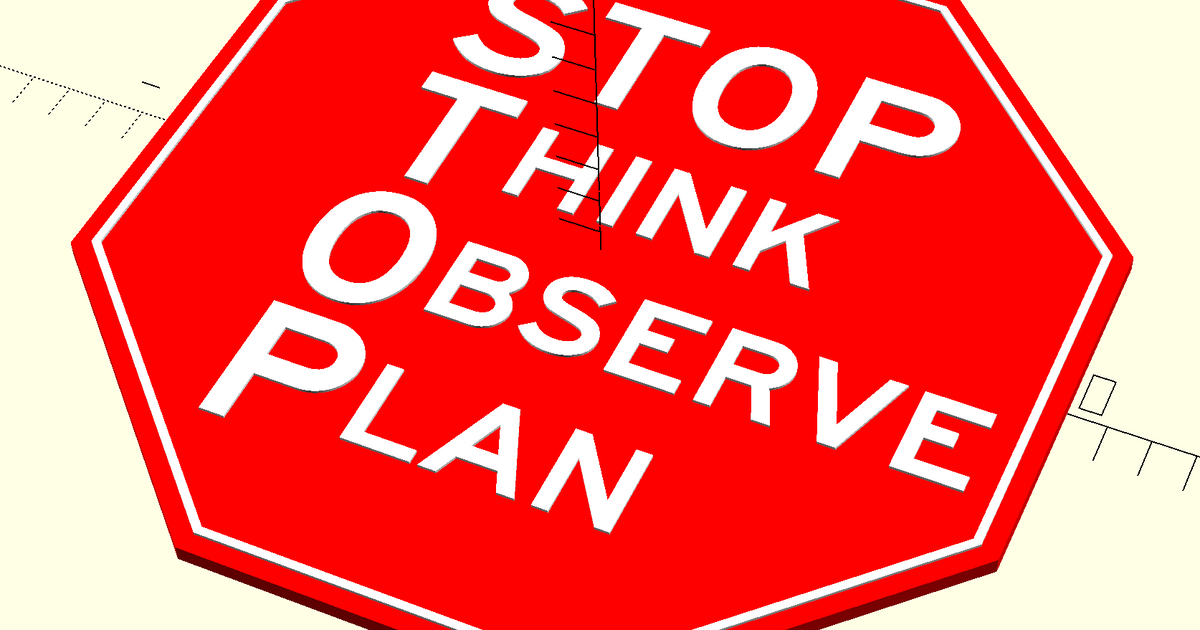 STOP Think Observe Plan by Ch'marr | Download free STL model ...