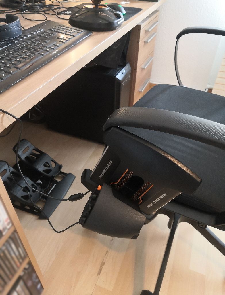 Chair Mounting Kit for Thrustmaster TWCS Throttle as Heli Pitch Lever ...