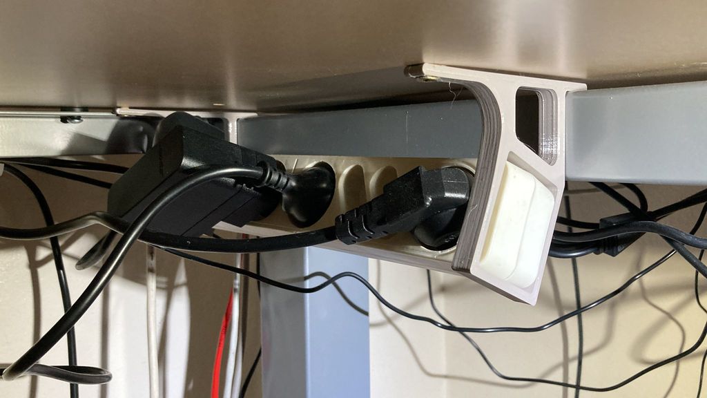 Under desk multi outlet support by DynaMake | Download free STL model ...