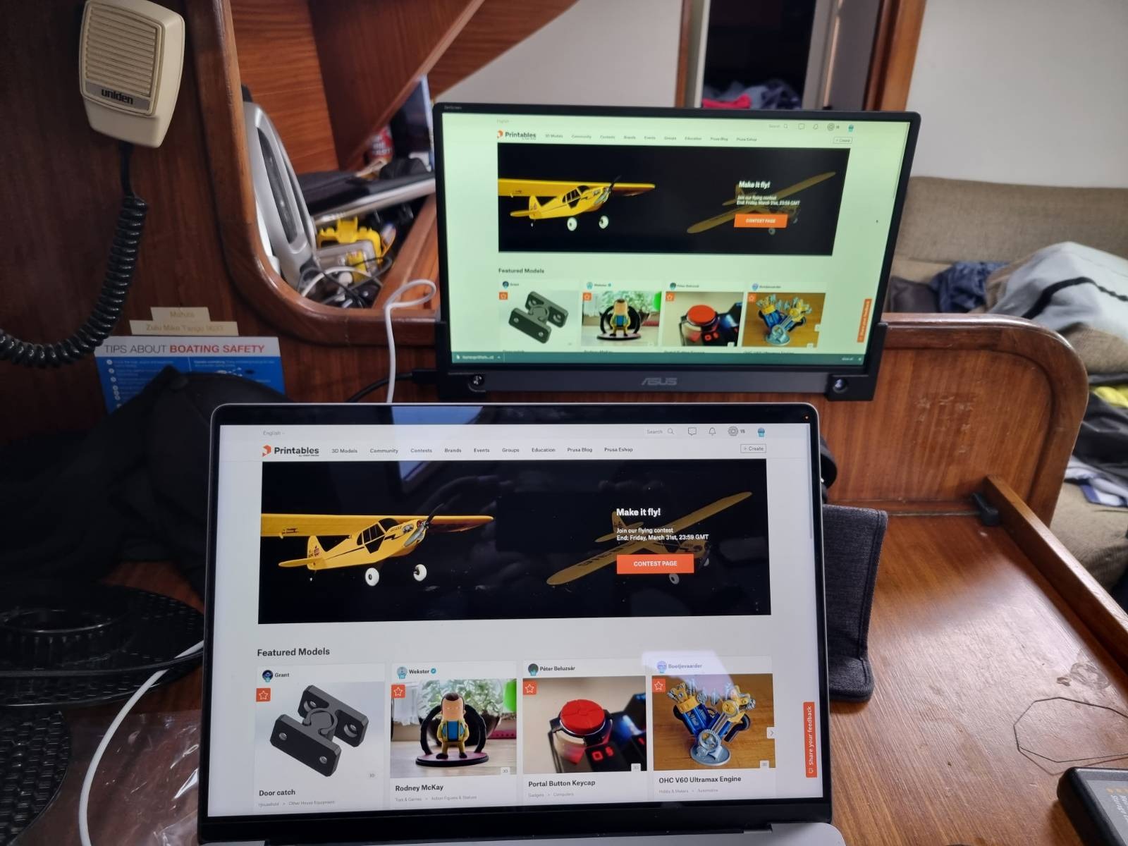 Portable Monitor Screw Mount by Kraiden | Download free STL model ...