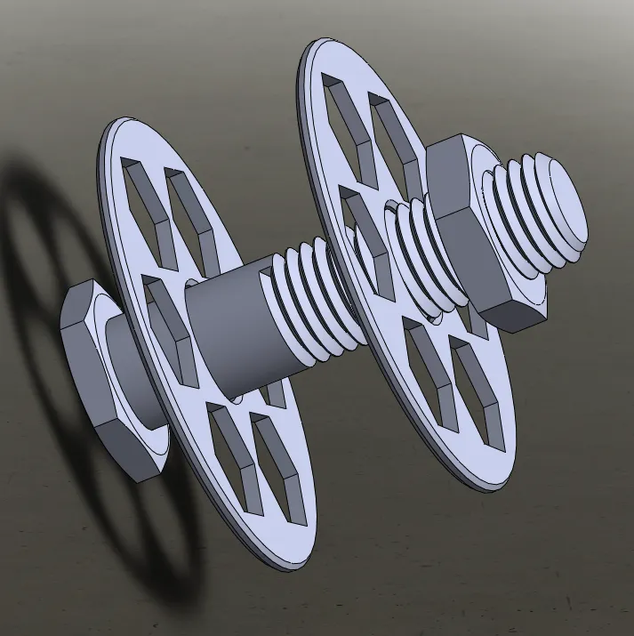 M25x3x100 Bolt, Nut & Oversized Washers by Fergy7 | Download free STL ...