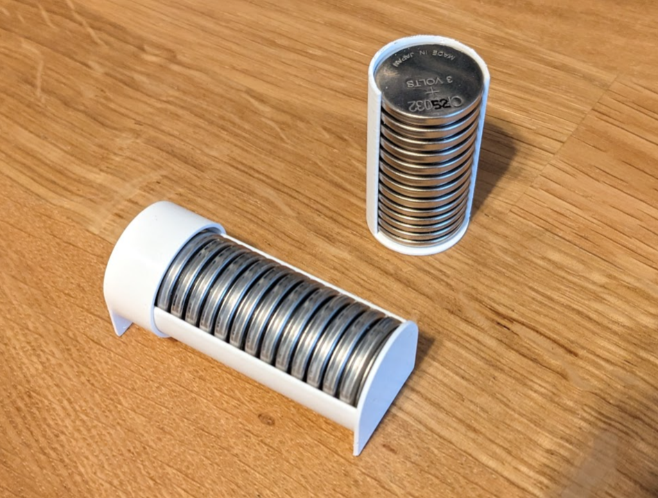 Battery holder for CR 2032 x 16 by Lean 3D | Download free STL model | Printables.com