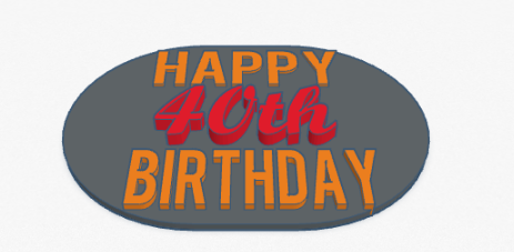 40th Birthday plaque by Hammy | Download free STL model | Printables.com