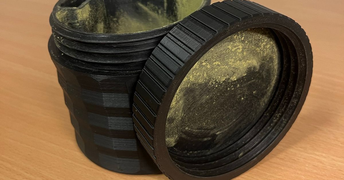 Kratom Storage jar with measuring cup by marsl | Download free STL ...