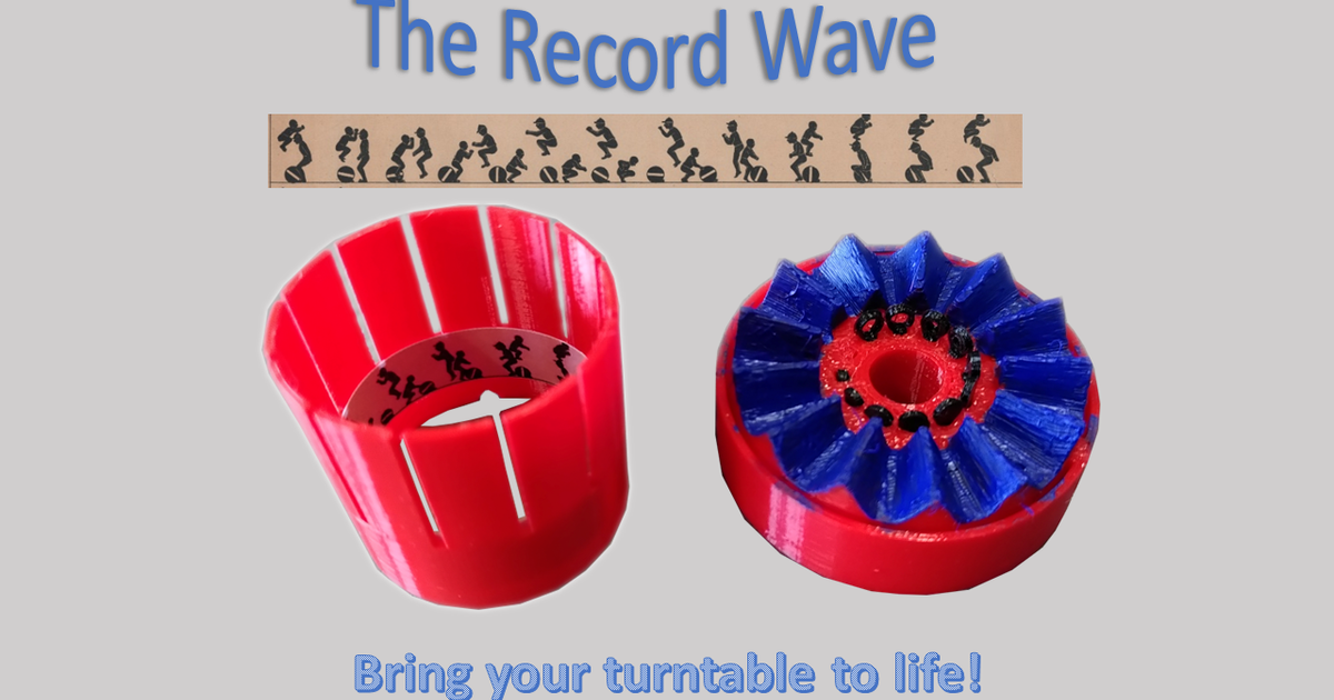 45 RPM Record Adapter Zoetrope 3D Animation by KSS printing madness ...