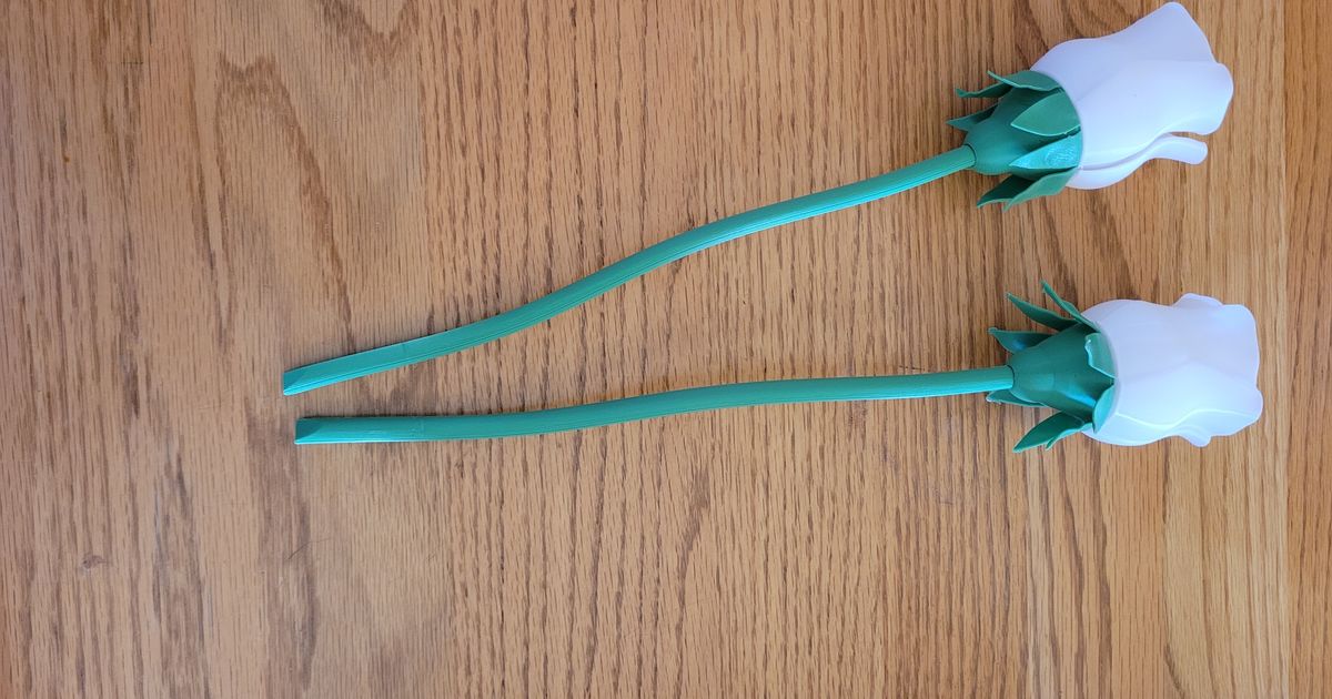 Stem for 5cm Spiral Vase Rose by grizzie17 | Download free STL model ...