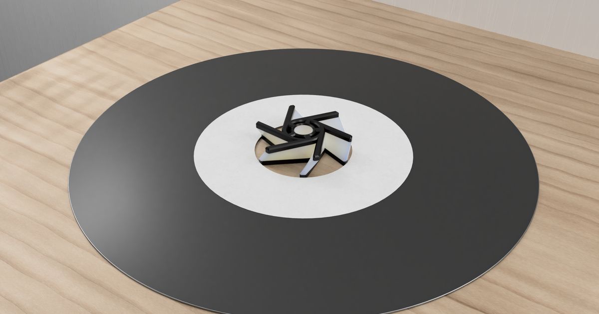 45 Record Adapter - Spoke Pattern by StayPuft11 | Download free STL ...