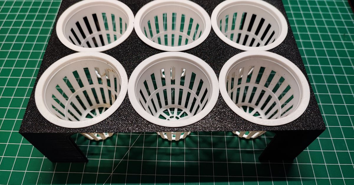 Net Cup Rack - Hydroponics by w3rN42 | Download free STL model ...