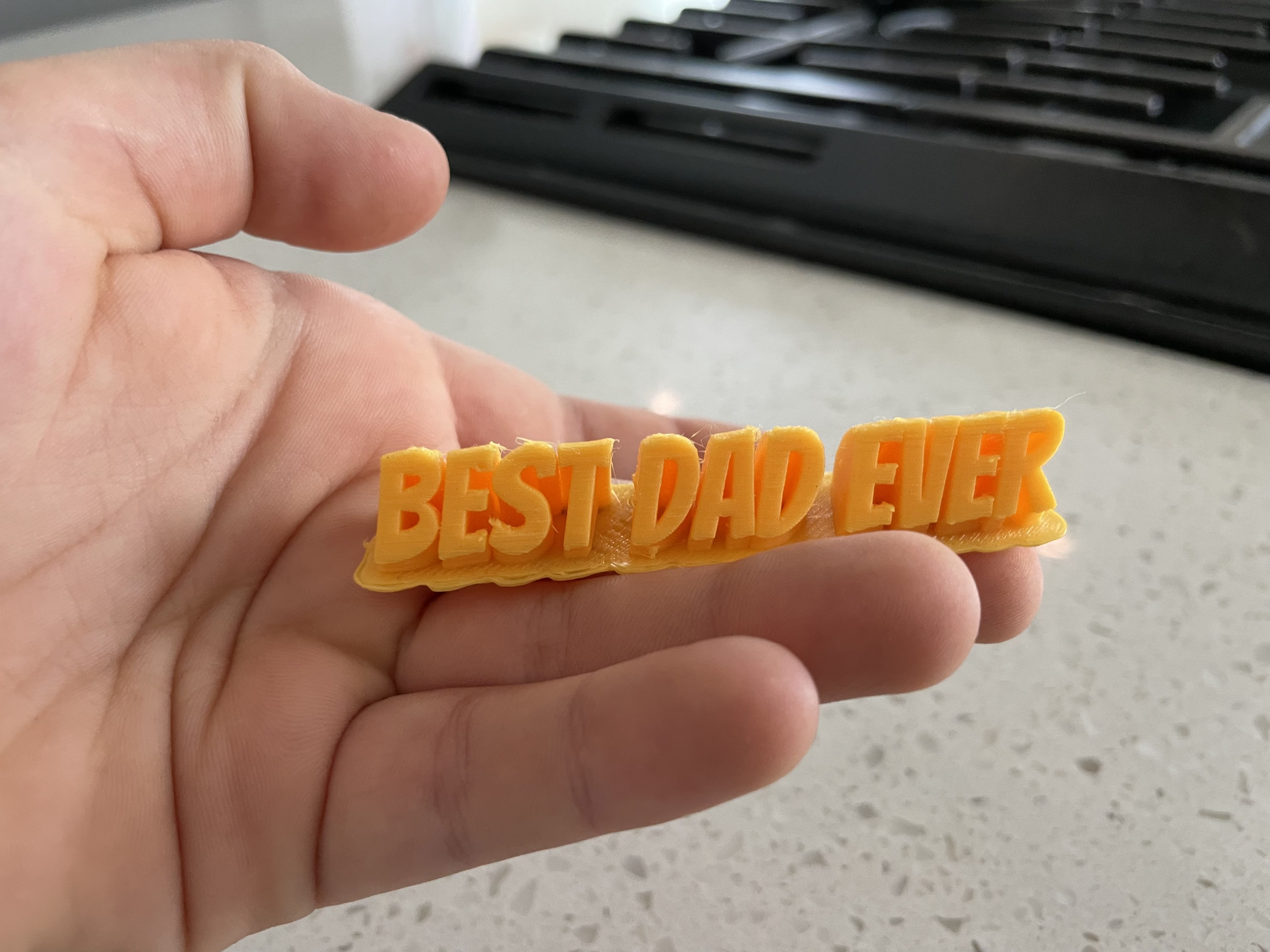 Best Dad Ever Sweeping Name Tag by LimeGreenFox | Download free STL ...