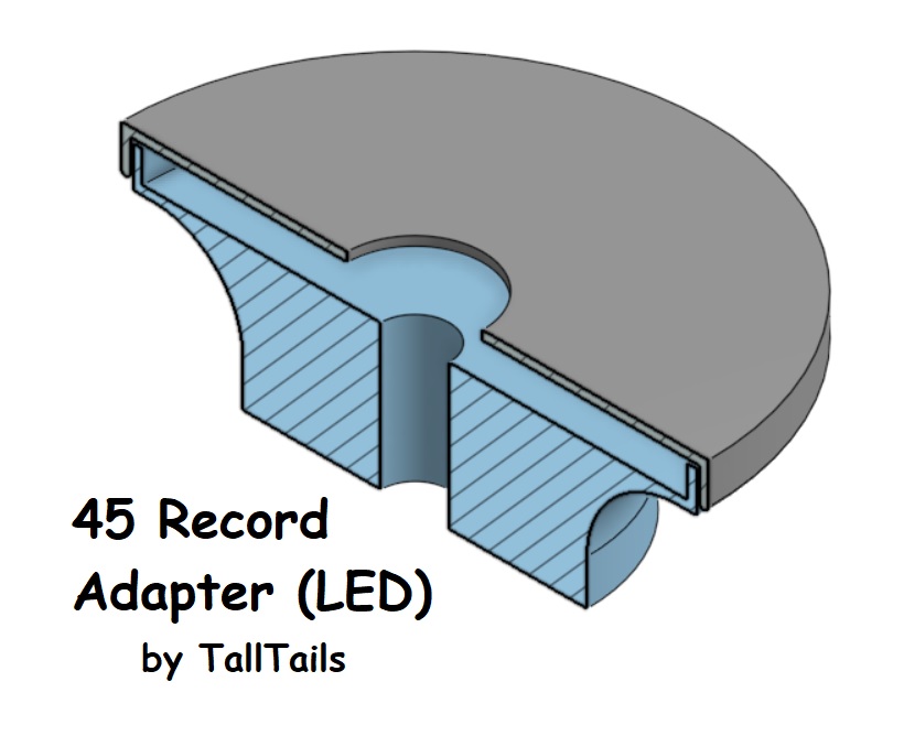 45 Record Adapter with LED Downlighting by TallTails | Download free ...