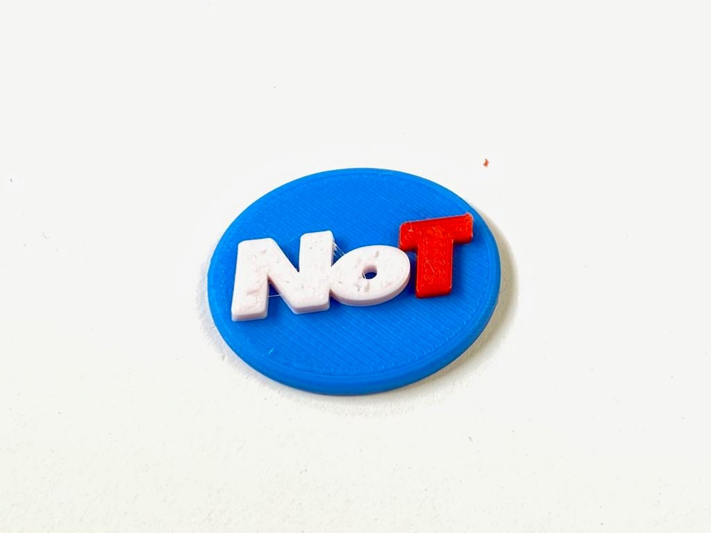 NoT Oval Button por timcel | Descargar modelo STL gratuito | Printables.com