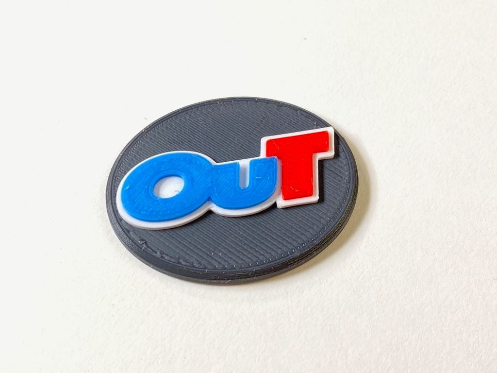 OuT 4 Color Button by timcel | Download free STL model | Printables.com