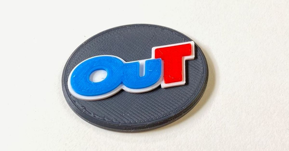 OuT 4 Color Button by timcel | Download free STL model | Printables.com