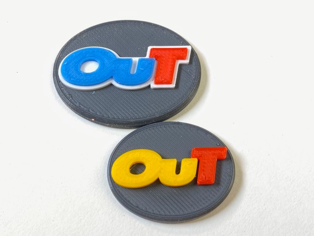 OuT 4 Color Button by timcel | Download free STL model | Printables.com