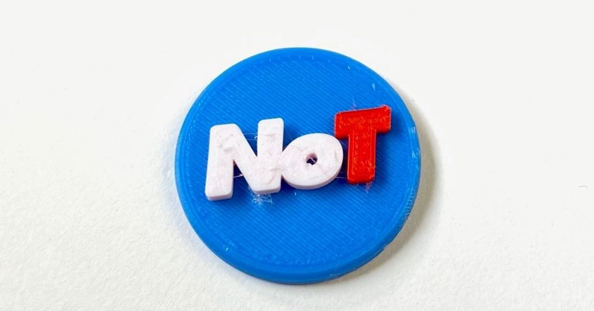 NoT Round Button por timcel | Descargar modelo STL gratuito ...