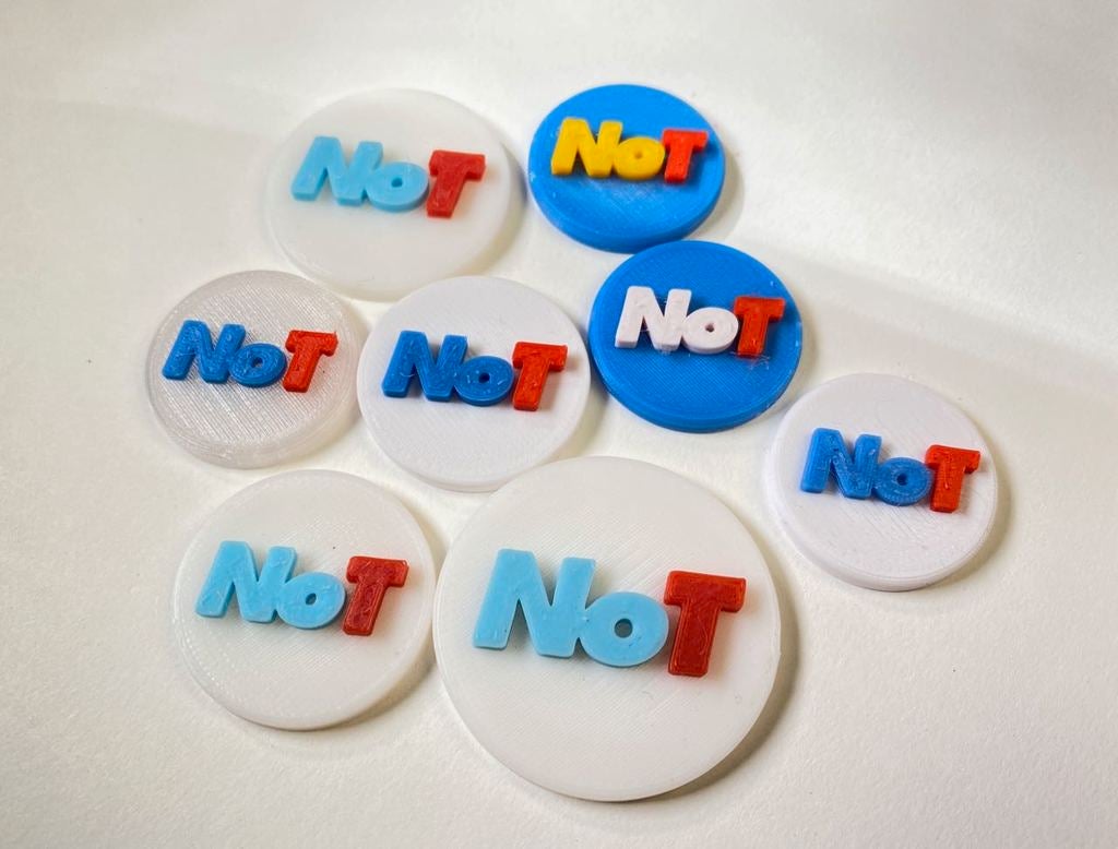 NoT Round Button por timcel | Descargar modelo STL gratuito ...