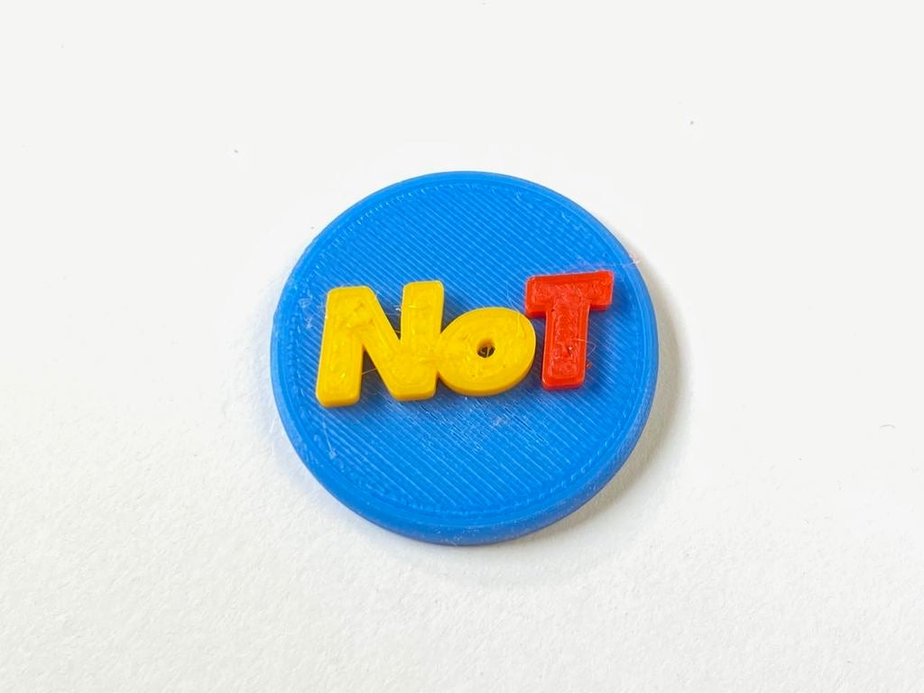 NoT Round Button por timcel | Descargar modelo STL gratuito ...