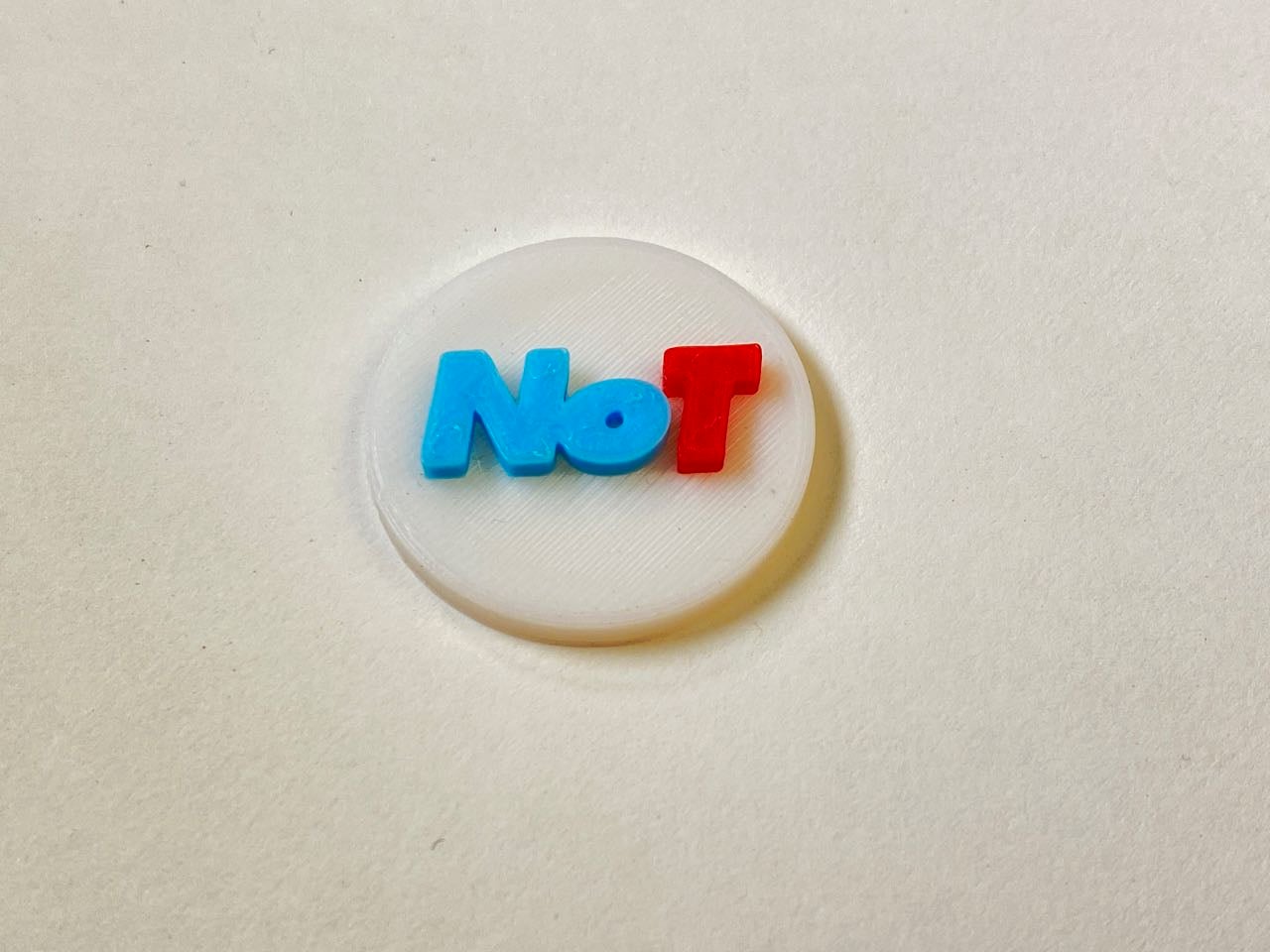 NoT Round Button por timcel | Descargar modelo STL gratuito ...