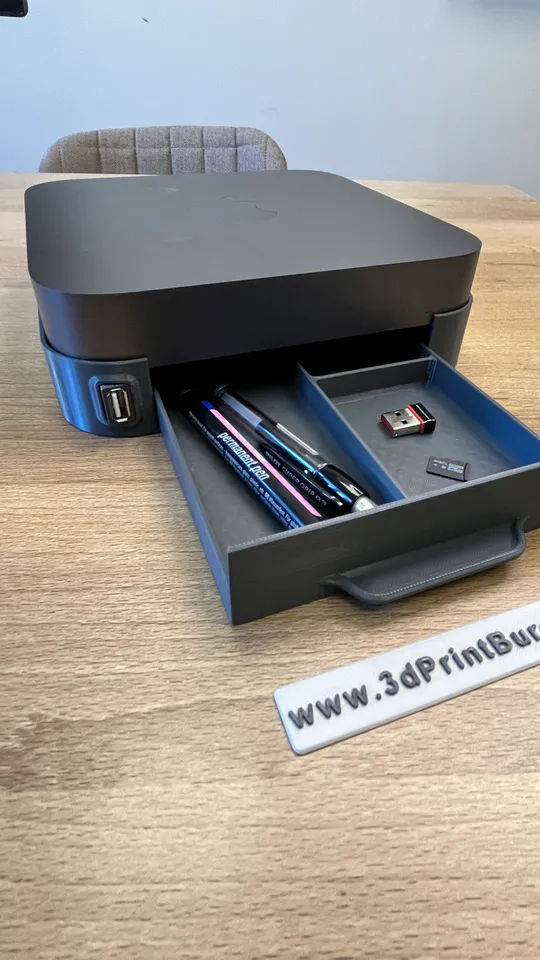 MAC MINI Stand with slide-in drawer and front USB extension by ...