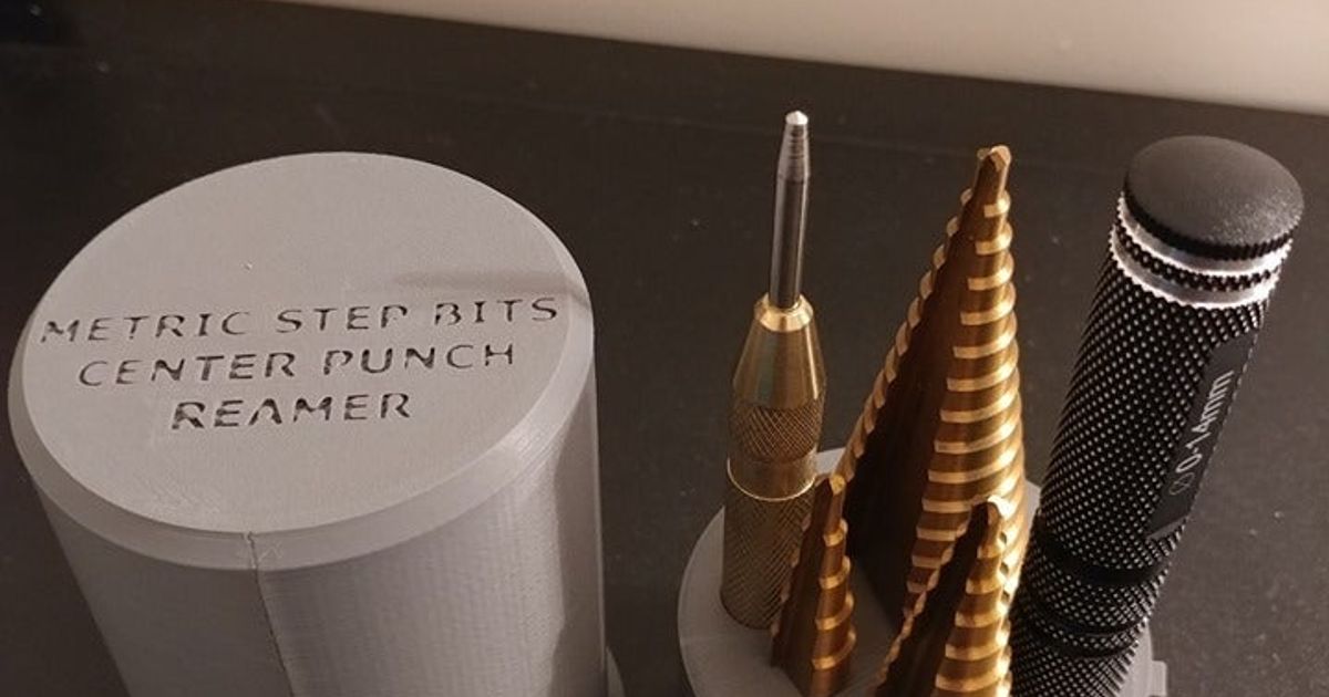 Metric Reamer and Step Bit Holder by Old Curmudgeon | Download free STL ...