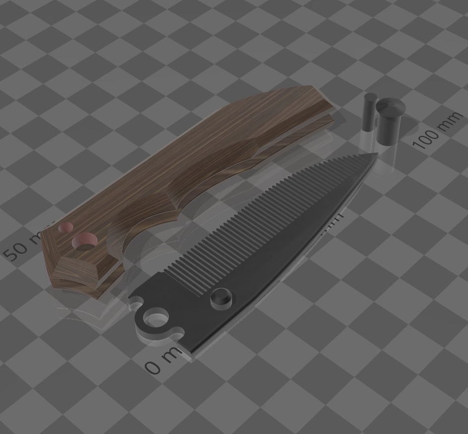 Folding Comb Knife by Wolvie | Download free STL model | Printables.com