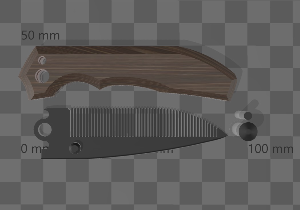 Folding Comb Knife by Wolvie | Download free STL model | Printables.com