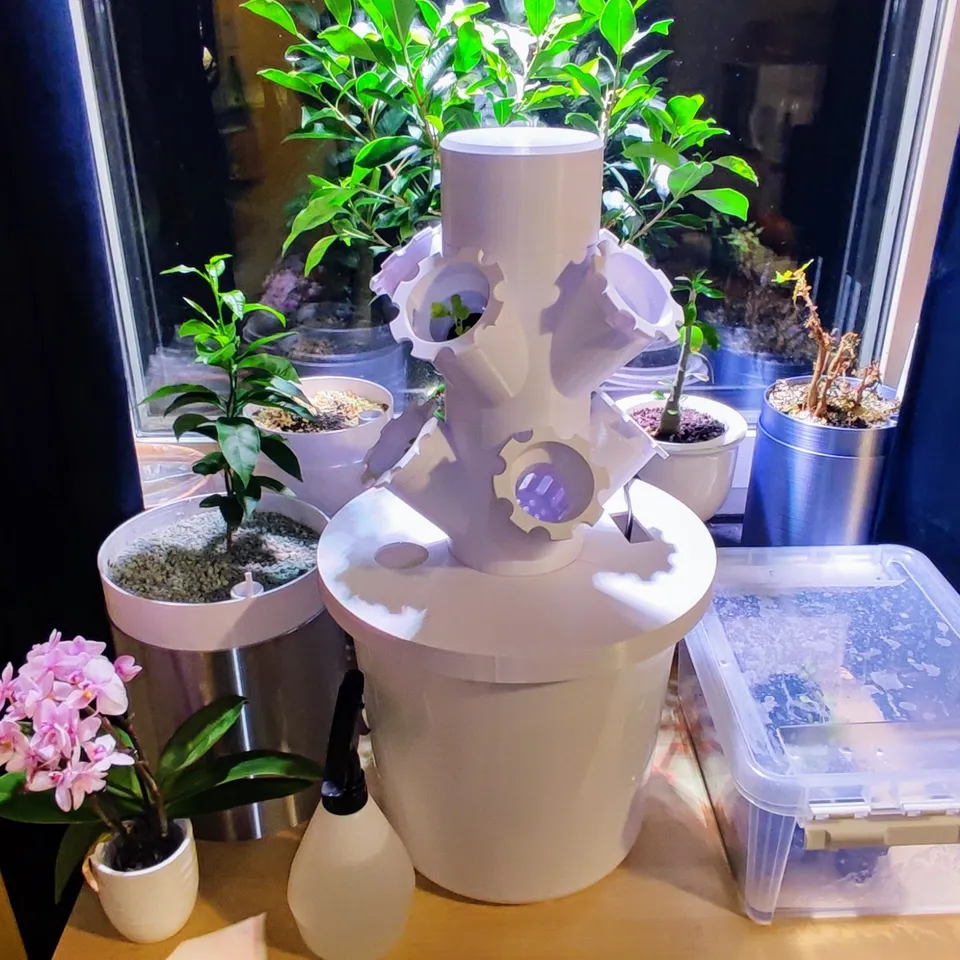Hydroponic Tower (compact design) by jonasl75 | Download free STL model ...