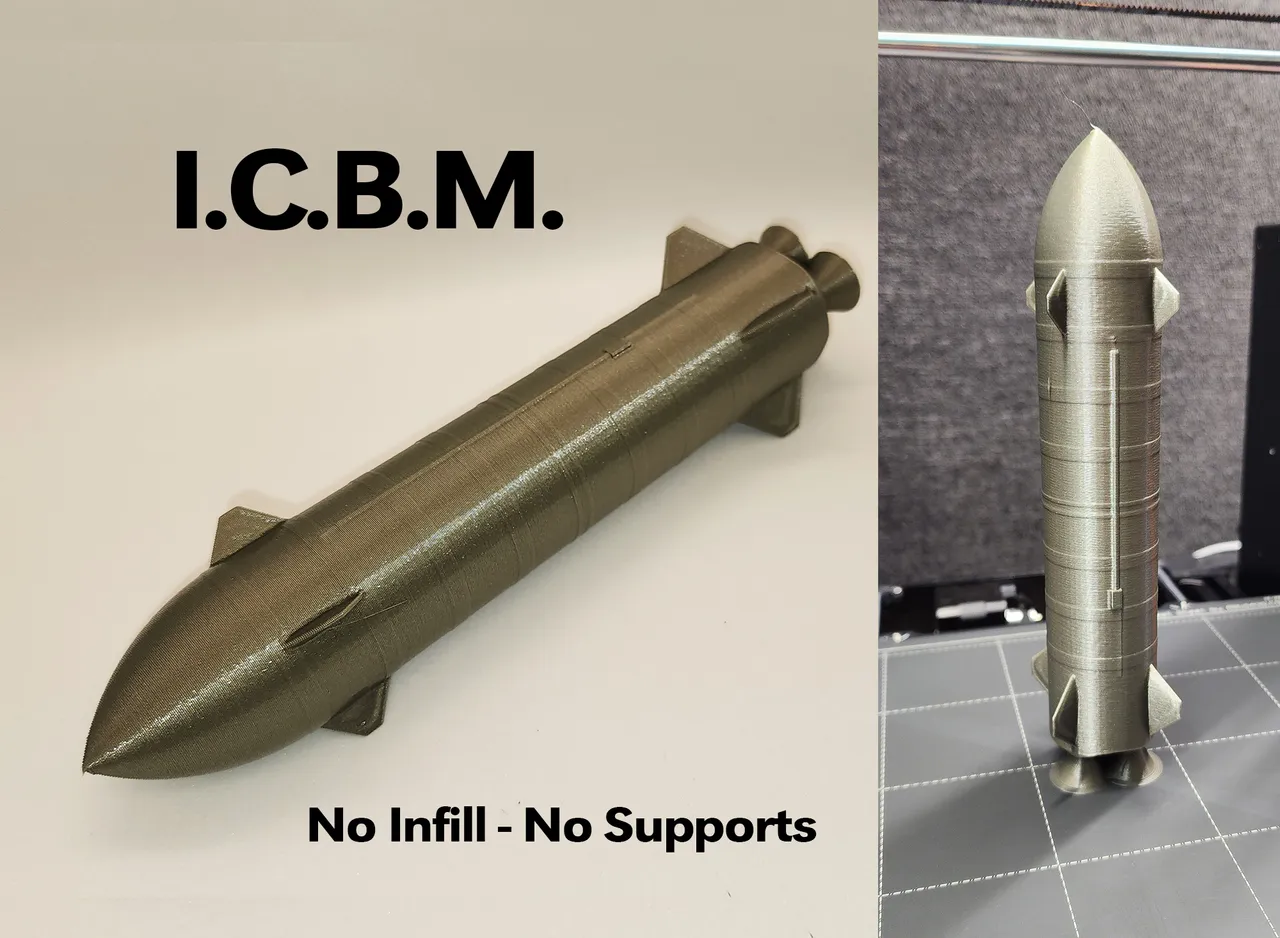 ICBM - No Infill No Support Ballistic Missile by Triple G Workshop ...