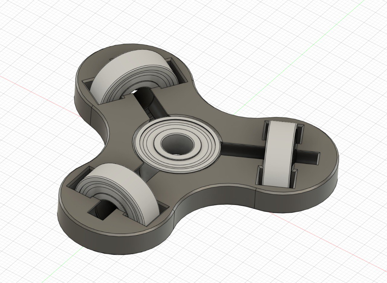 Fidget Spinner with vertical 608 bearings by Troy | Download free STL ...