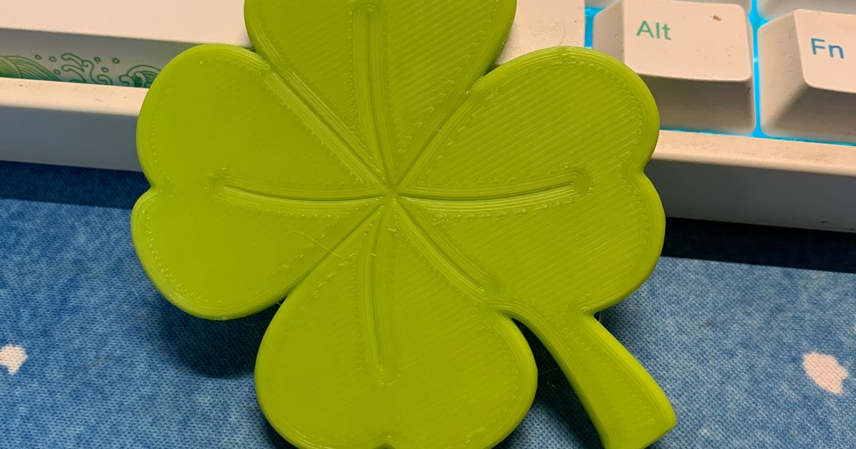 Four-Leaf Clover Shirt Pin by Bobcat Cam | Download free STL model ...