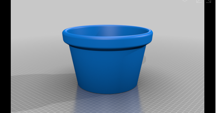 Large, basic flower pot. by meep3d | Download free STL model ...